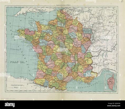France Insert Map Of The Island Of Corsica Digital Copy Madrid