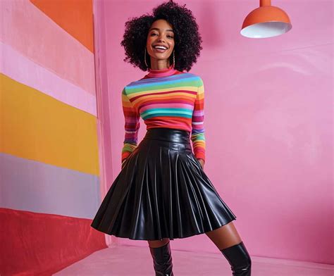 10 Bold Black Leather Skirt Outfit Ideas With Crop Tops For Summer Vibes • 333k Inspiring