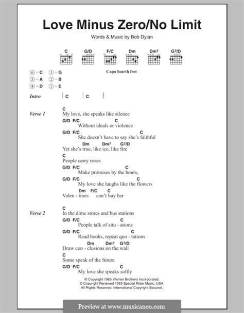 Love Minus Zerono Limit By B Dylan Sheet Music On Musicaneo