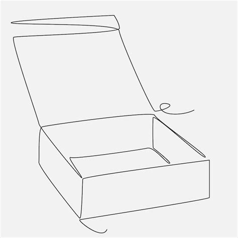 Premium Vector Continuous Line Hand Drawing Vector Illustration Box Art