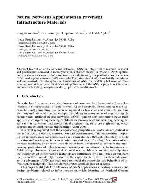 Neural Networks Application In Pavement Pdf Concrete Artificial Neural Network
