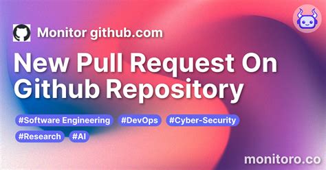 new pull request on github repository monitoro