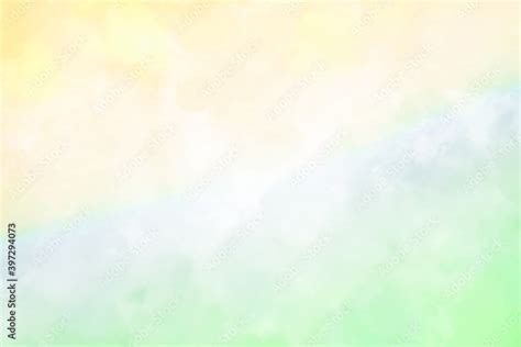 黄色と緑のグラデーション水彩背景 Stock Illustration Adobe Stock