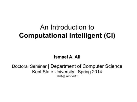 Introduction To Computational Intelligent Pptx