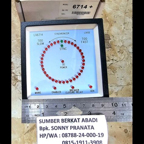 Jual Synchroscope Meter Lx6714 Voltage 15 35 Vdc Lx 6714 Synchronizer Meter Lx 6714