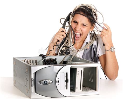 Woman Computer Problems Royalty Free Stock Photo Image 12927755