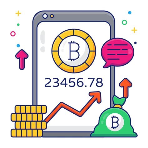Premium Vector A Creative Design Icon Of Mobile Bitcoin