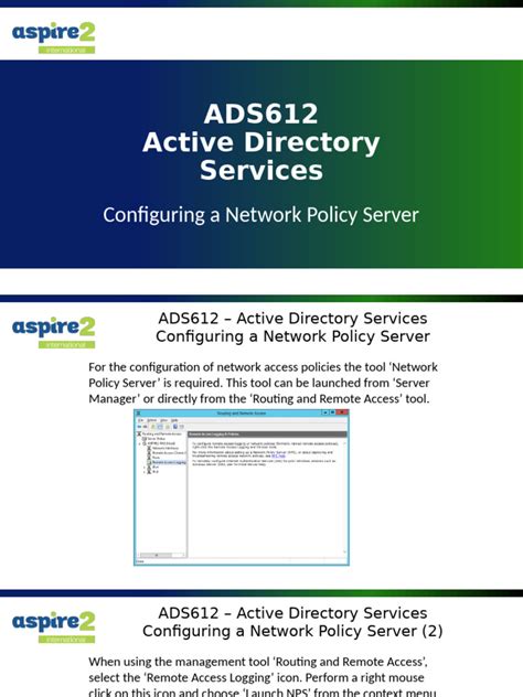 Ads612 08 Active Directory Configuring A Network Policy Server