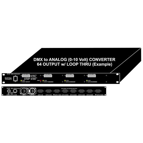 Dmx 0 To 10 Volt Analog Converter Elm Video Technology