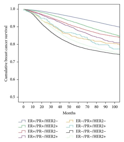 Unadjusted Kaplan Meier Breast Cancer Specific Survival Of The Eight
