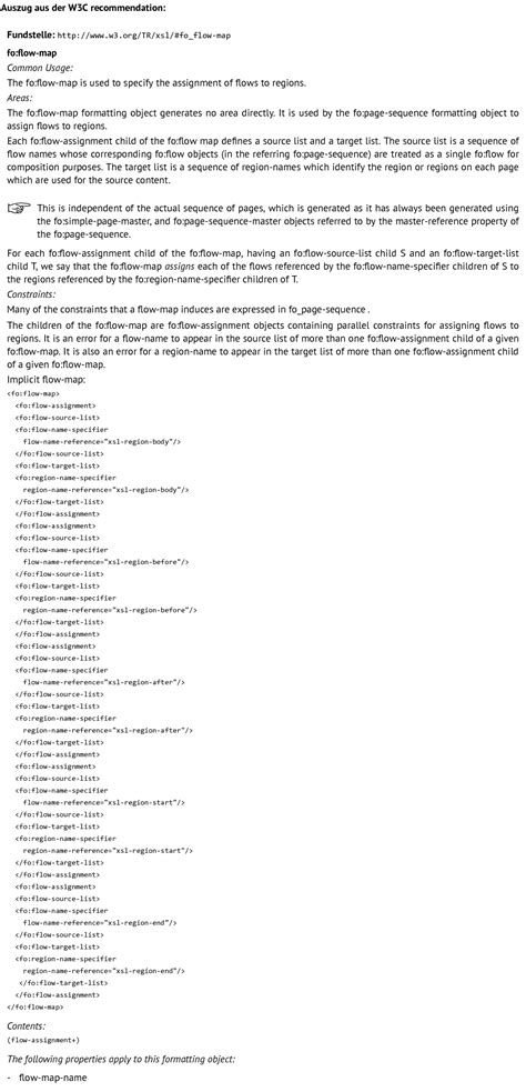 XSL FO Fo Flow Map Data2type GmbH