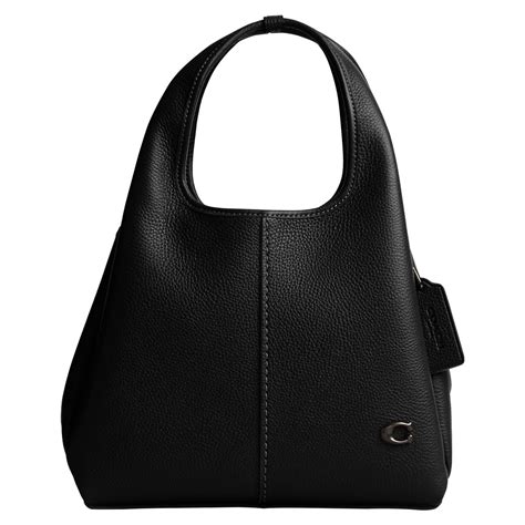 COACH Polished Pebble Leather Lana Shoulder Bag 23 Black One Size Lyst