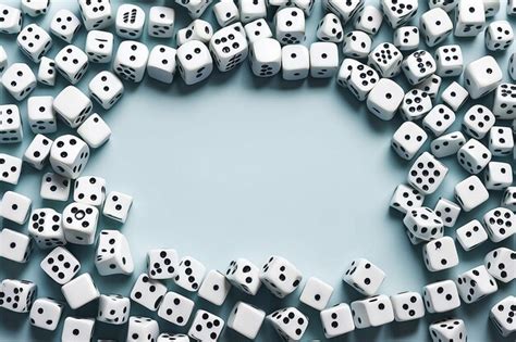 Dice Pattern Background With Copy Space Frame Mockup Premium Ai