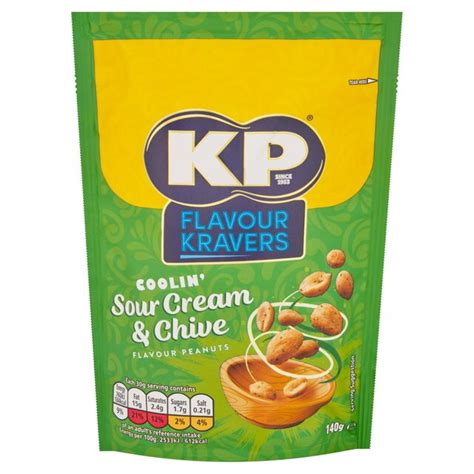 Kp Nuts Flavour Kravers Sour Cream And Chive Peanuts Ocado