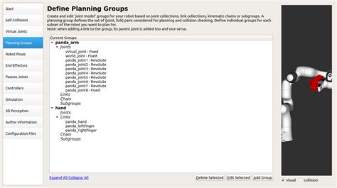 Moveit Setup Assistant — Moveittutorials Kinetic Documentation