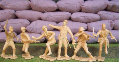 Marx 54mm Versions Of 6 Toy Soldiers