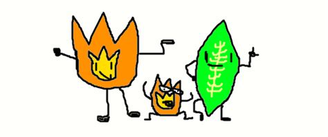 Firey Firey Jr And Leafy Bfdi By Bubbleytzero On Deviantart