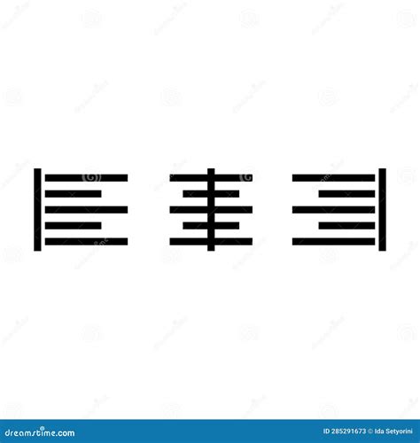 Alignment Icons Collection Stock Illustration Illustration Of