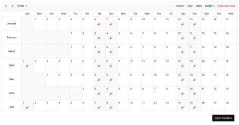 ej2 vue schedule weekends highlight codesandbox