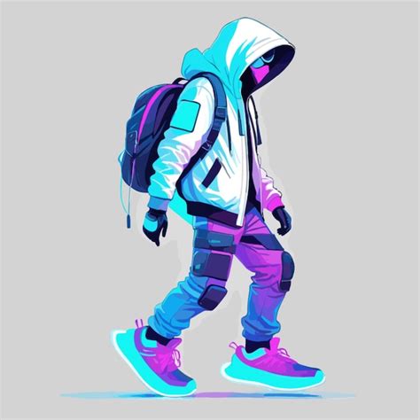 Premium Vector Neon Hacker Vector On White Background