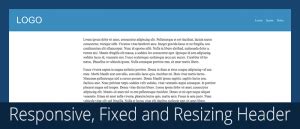 Create A Responsive Fixed And Resizing Header
