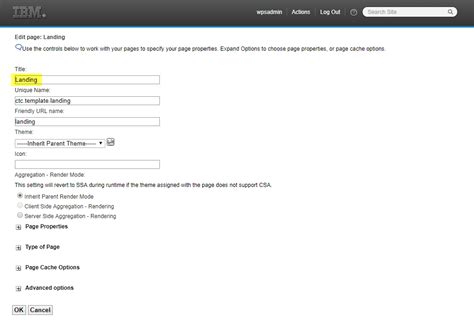 Ibm Websphere Portal 859 Ctc 44 Page Template Landing