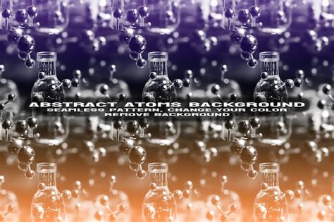 Premium Psd Abstract Textured Background With Editable Molecule And Atom Pattern Psd Format