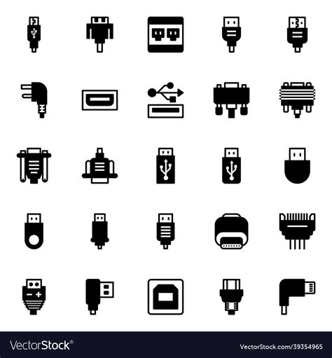 Connectors Cables Royalty Free Vector Image Vectorstock