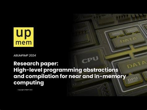 Upmem On Linkedin Abumpimp 2024 High Level Programming Abstractions