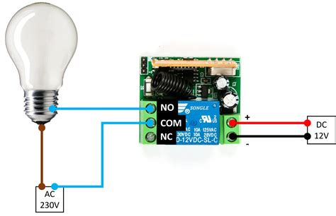 Wireless Relay Module Incl Remote Control 2 Buttons 12v 1 Ka Otronic