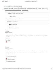 Data Analytics In Industrial Engineering Quiz Review Analysis Course Hero