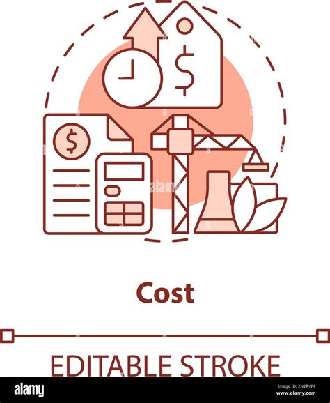 Cost Red Concept Icon Stock Vector Image And Art Alamy