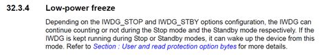 Iwdg Disable During Sleep Stop Stmicroelectronics Community