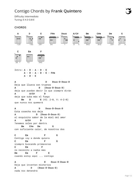 Contigo Chords Pdf
