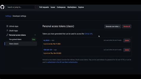 Github Replacing Expired Personal Access Token Youtube
