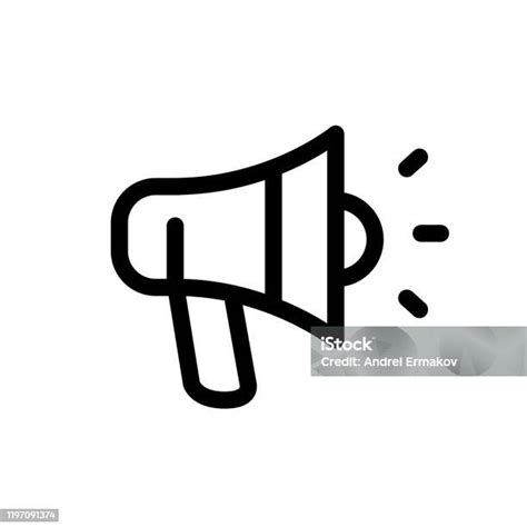 擴音器圖示白色背景上的向量圖示時髦的線性圖示網站和列印的圖示標誌標誌符號介面元素向量圖形及更多互聯網圖片 互聯網 人 人群 Istock