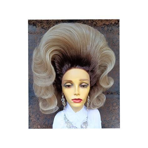 Dramatic Drag Bouffant Dark Rooted Mixed Blondes Lace Front Drag Queen Pageant Wig Drag