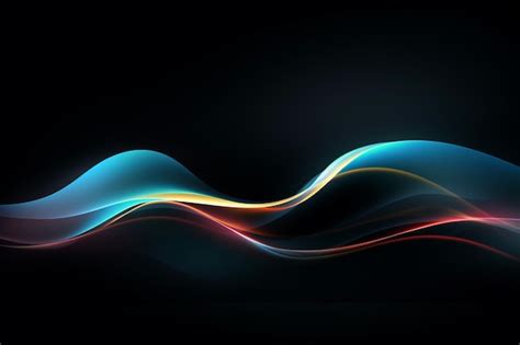 Premium Ai Image Abstract Background With Waves Of Light And Colors