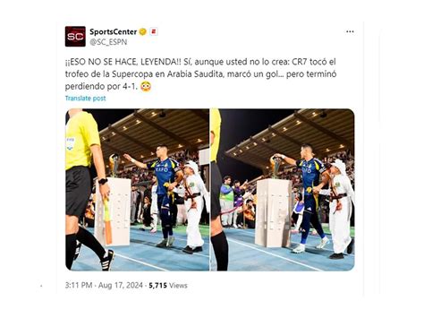 La Furia De Cristiano Ronaldo En La Final De La Supercopa Saudí Le