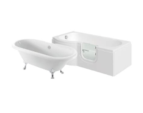 J Shape Shaped Bath Trojan Baths