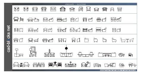 Sofa Side Elevation Cad Block