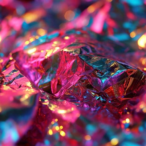 Premium Photo Holographic Pink Background