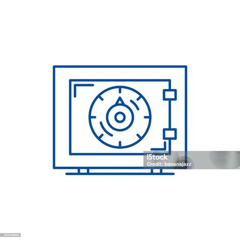 銀行資金安全線圖示概念銀行資金安全平向量符號 標誌 輪廓說明向量圖形及更多一個物體圖片 一個物體 保安 保安系統 Istock