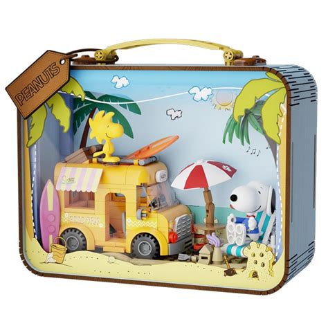 Construction Set Figurine Pantasy Peanuts Snoopy Suitcase 86910