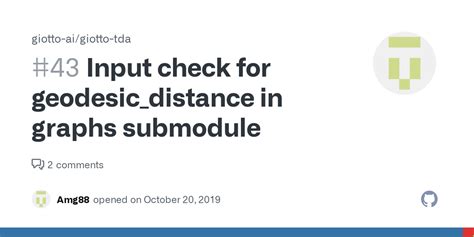 Input Check For Geodesic Distance In Graphs Submodule Issue