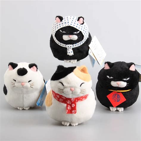 4 Styles Anime Amuse Cat Hige Manjyu Soft Stuffed Toys Cute Bread