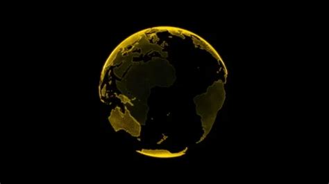 Rotating World Globe From Glowing Partic Stock Video Pond