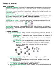 Chapter Networking Chapter Networks Networking Computer Network Collection Of