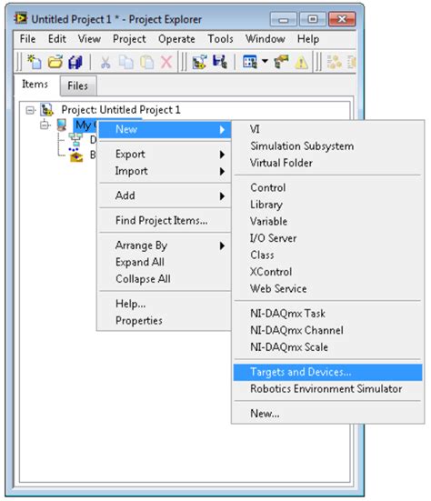 在labview裡使用project Explorer模擬fpga裝置 Ni