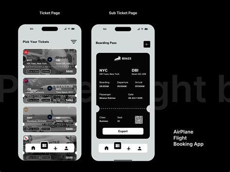 Airplane Flight Booking App Design Using Figma By Md Mizanur Rahman On